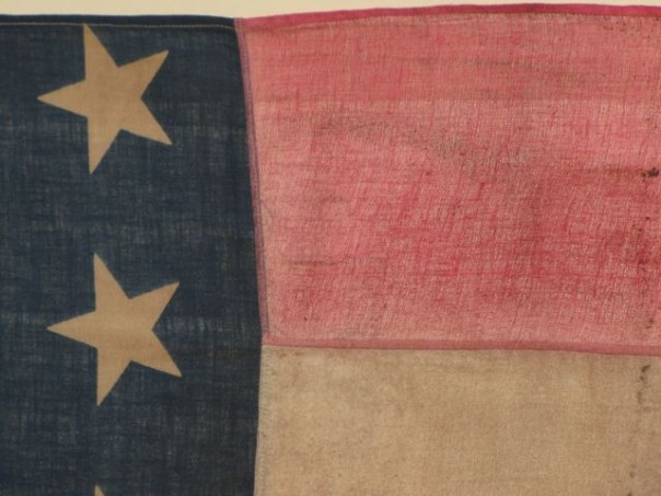 Antique UCV Confederate 9 Star First National Flag