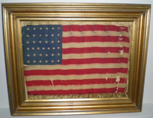 Rare 37 Star US Army Regimental Flag Indian War Period SKU 7152 / SOLD ...