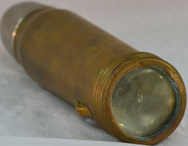 Vintage Brass Bullet Shaped Flashlight