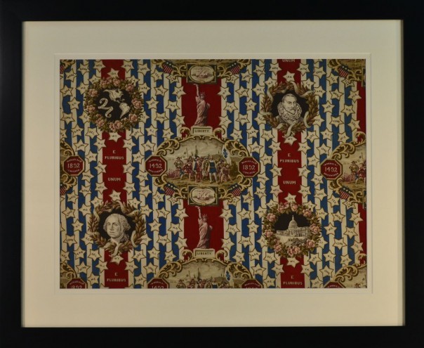 Rare Textile from 1892 Christopher Columbus