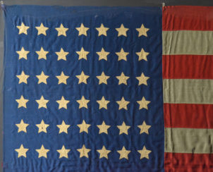 Authentic Antique 42 Star Flag #5426 - Historical Americana