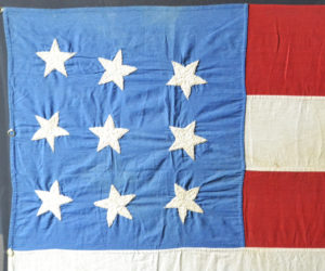 Authentic antique 9 star flag #15752 - Historical Americana