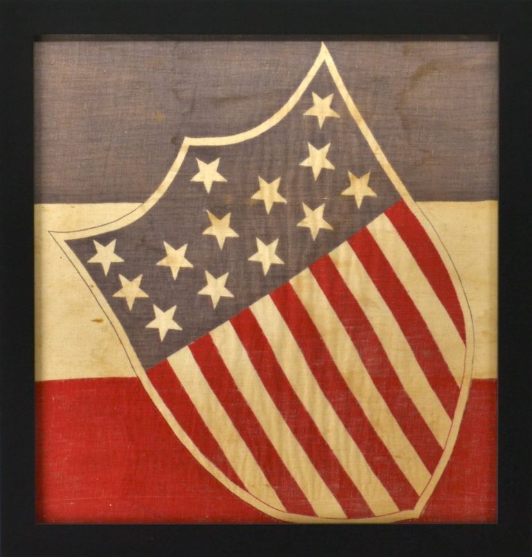 Antique Federal Shield 13 Star Flag / SKU 8444 - Historical Americana