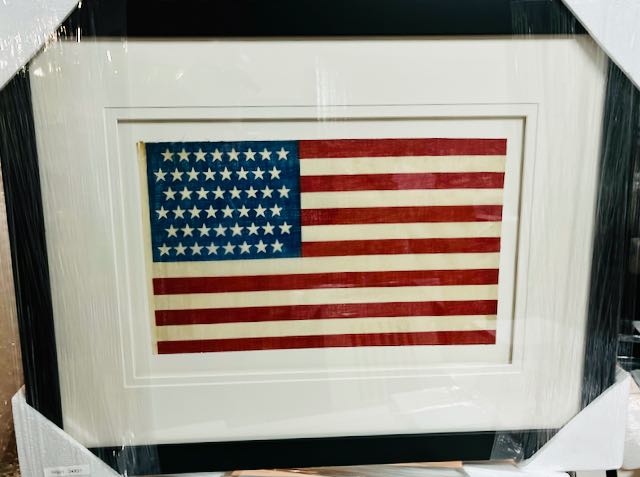 VINTAGE FRAMED 48 STAR FLAG FOR CHRISTMAS GIFT - Historical Americana